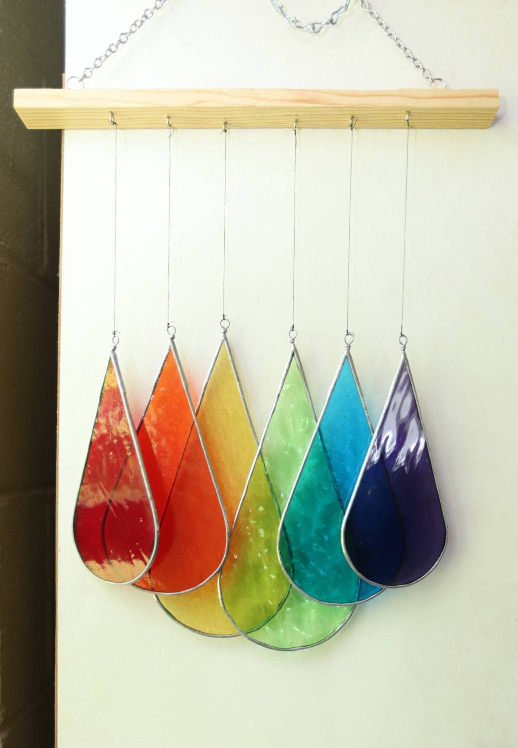 Rainy Day Rainbow Stained Glass Suncatcher - Etsy