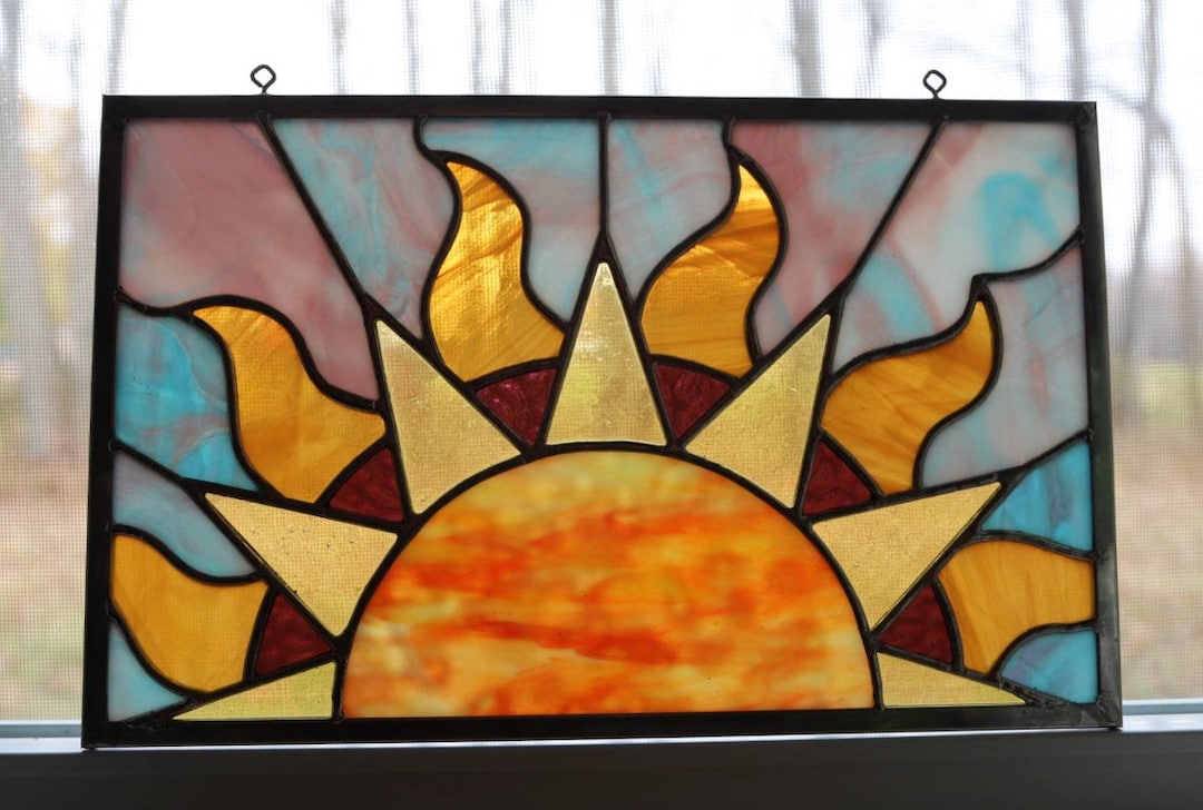 Stained Glass Sun Panel - Etsy