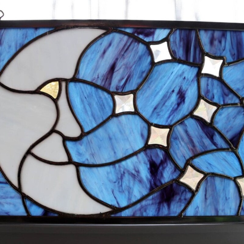 Stained Glass Moon - Etsy
