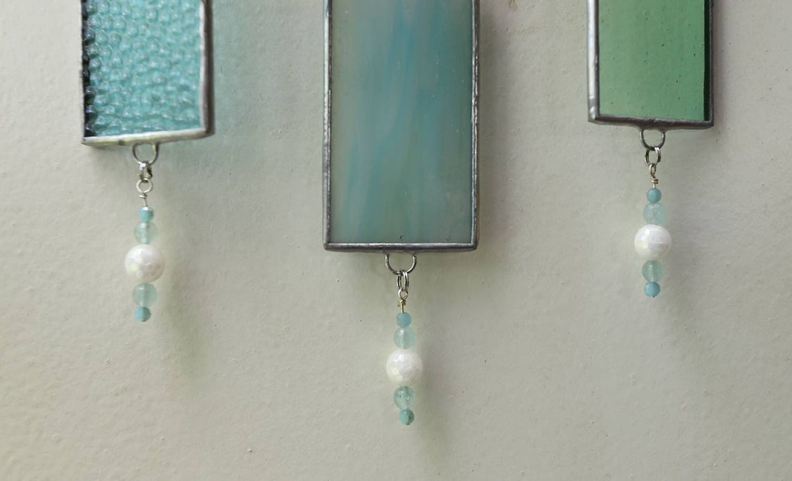 Sea Glass Mini Stained Glass Suncatcher - Etsy