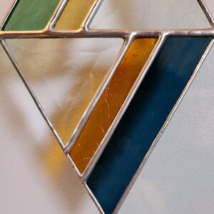 Small Triangle Stained Glass Suncatcher - Etsy