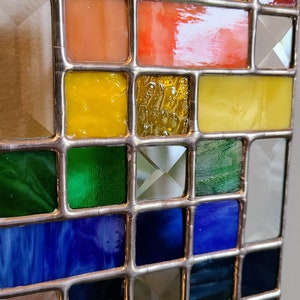 Stained Glass Rainbow Bevel Panel - Etsy