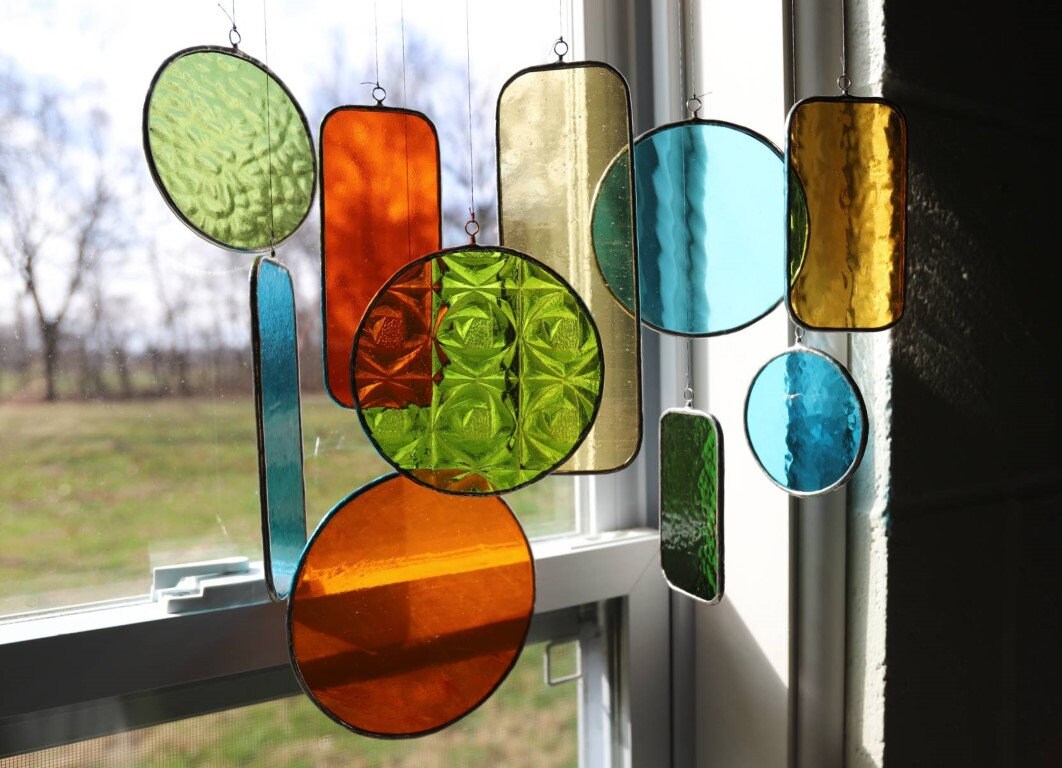MCM Stained Glass Sun Catcher - Etsy