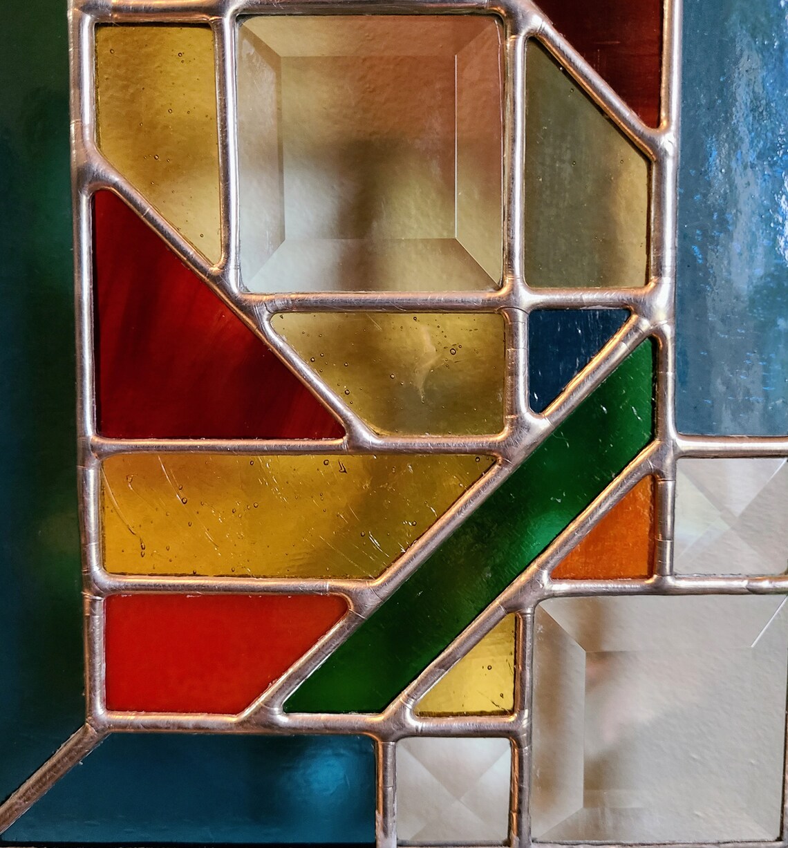 Stained Glass Primary Color Panel - Etsy