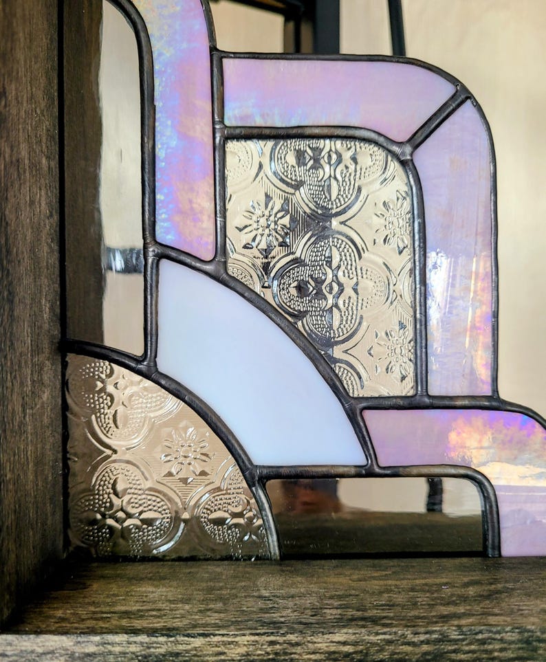 Chantilly Lace Stained Glass Bookends - Etsy