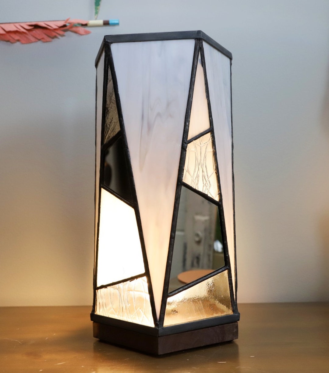 Stained Glass Hexagon Lamp - Etsy
