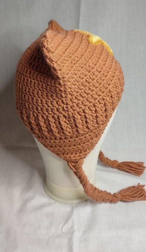 Crochet Orange Cat Hat With Star - Etsy