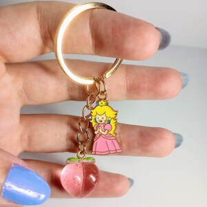 Princess Peach Keychain. Mario Keychains Super Mario - Etsy