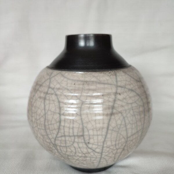 Raku Vase - Etsy UK