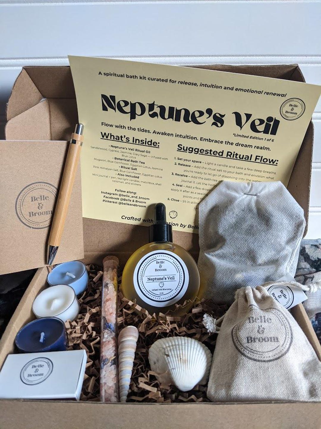 Neptune's Veil Spiritual Bath Kit Spiritual Cleansing and Intuition ...