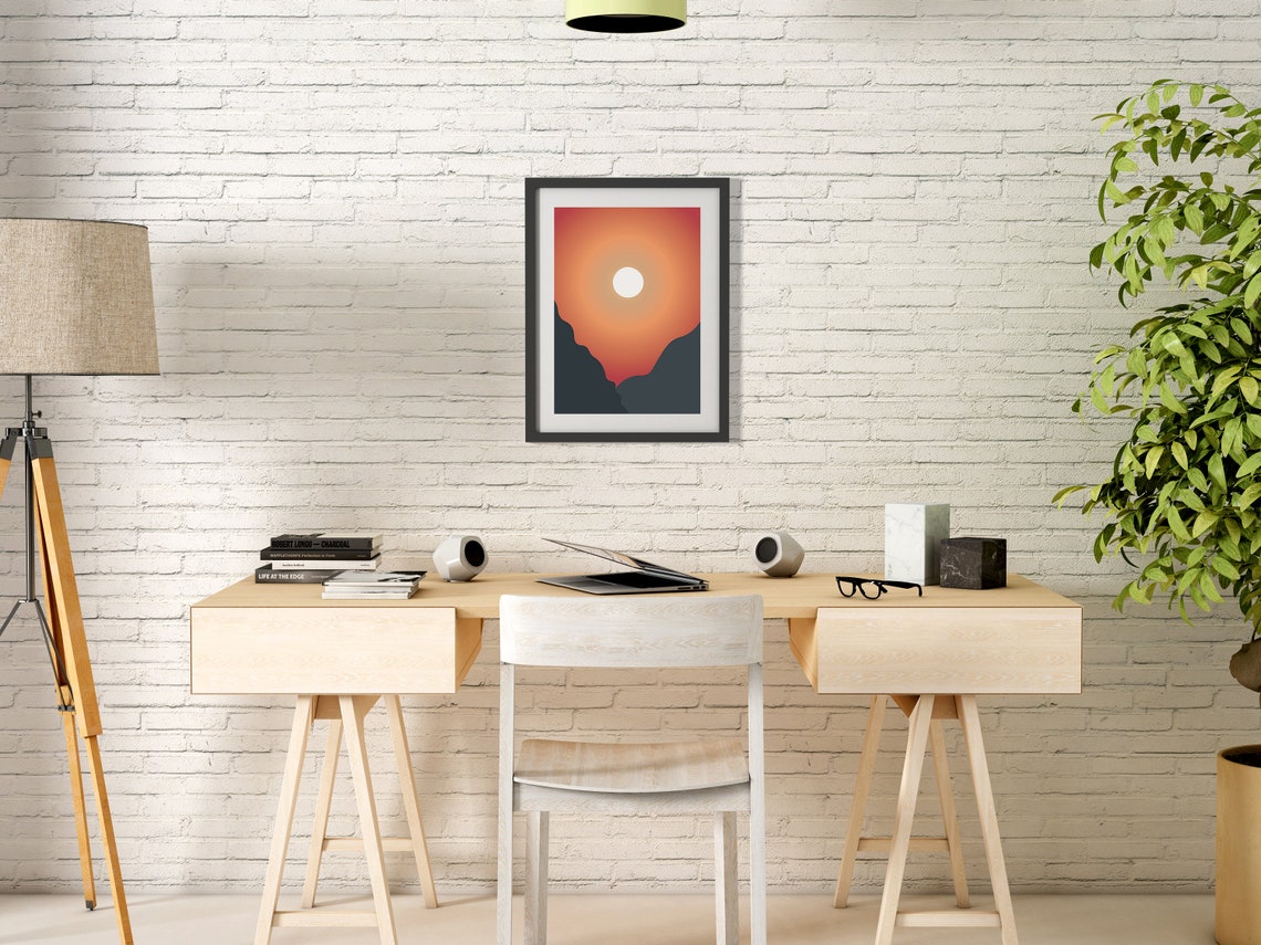 Sunset Print Wall Art Printable Wall Art Digital Art - Etsy