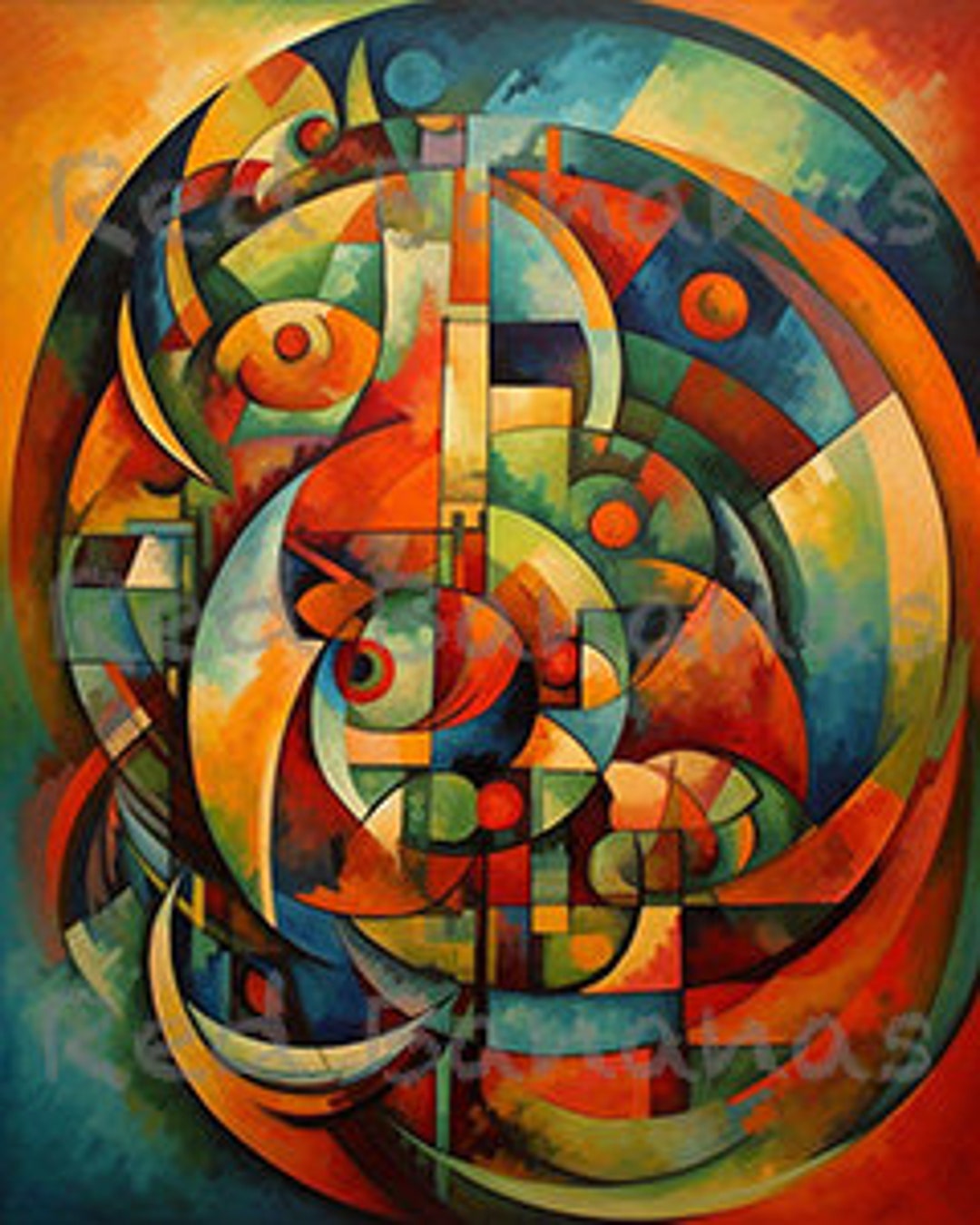 Sunflower Abstract Spring Printable Wall Art Orange Flower Field ...