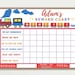 Train Rewards Chart, Canva Template, Award Chart, Planner Chart, Train ...