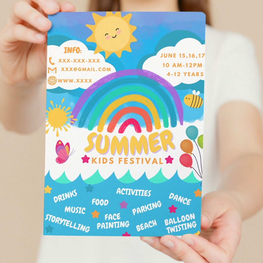 Summer Camp Brochure, Flyer Template, Summer Activities, Summer ...