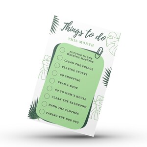 Checklist Printable, to Do List, to Do Chart, to Do Planner, to Do ...