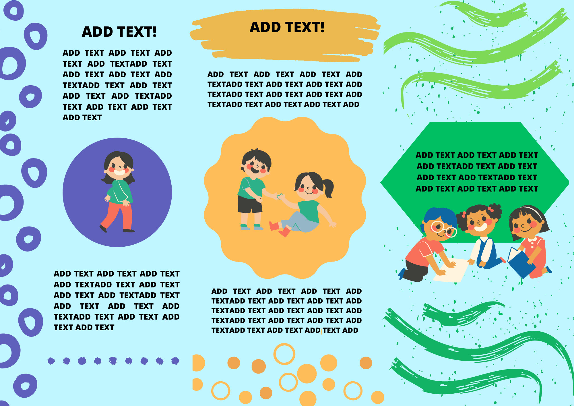 6 Children's Flyer Digital Templates, Kids Digital Brochure, Printable ...