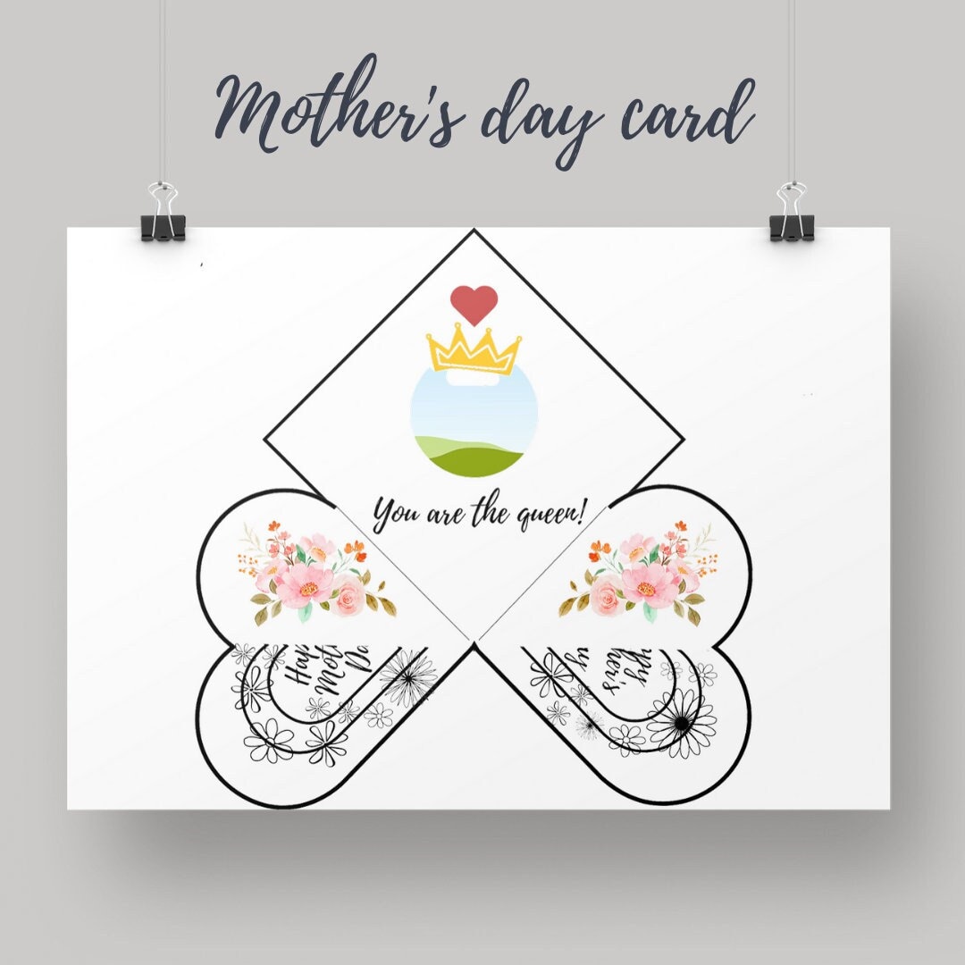 Canva Template Happy Mother's Day Card, Mother's Day Card, Mother's Day ...