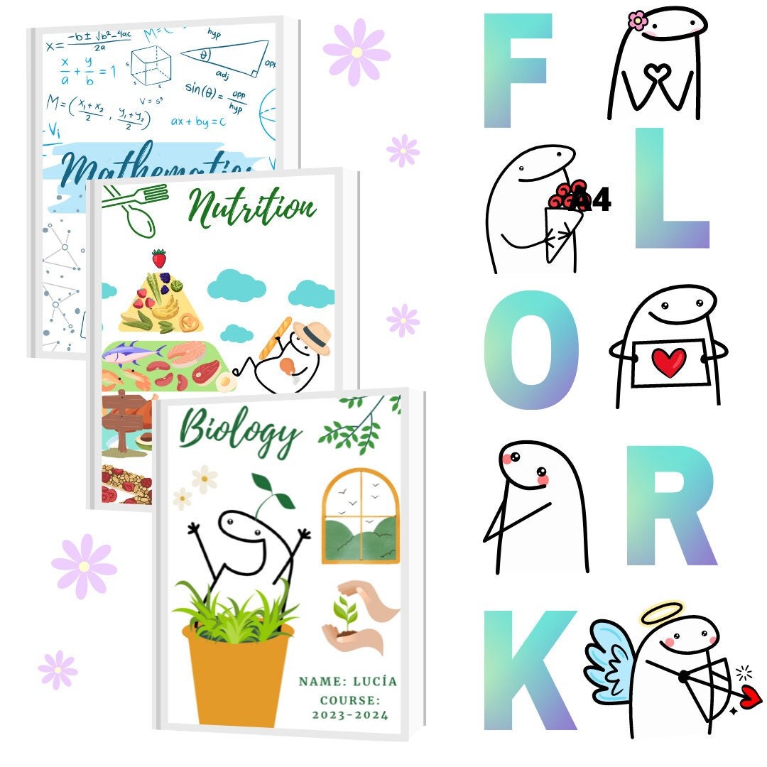 Flork Themed Notebook Covers, Flork Covers, Original School Notebook ...