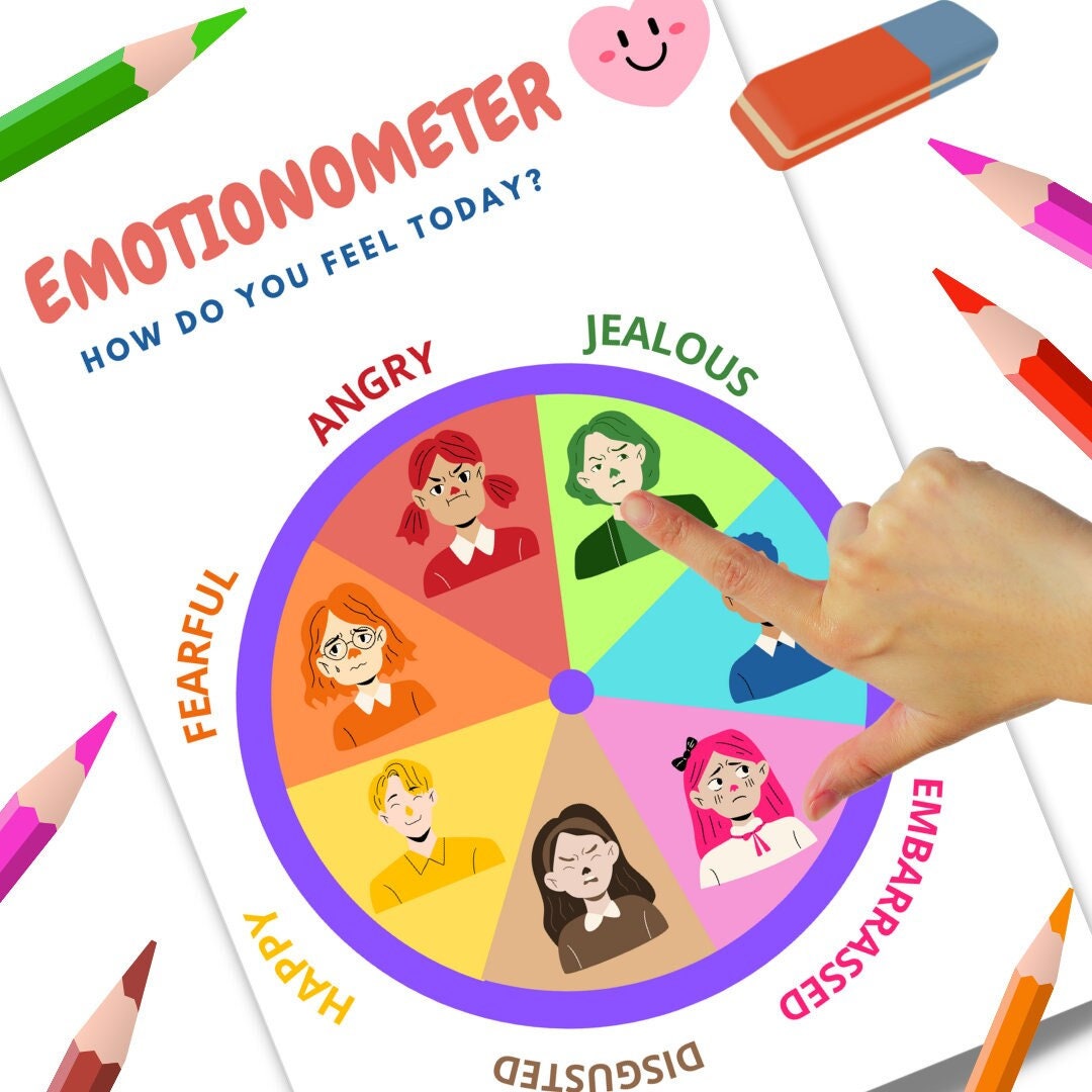 Emotion Journal Kids, Emotion Tracker Kids, Canva Template, Emotion ...