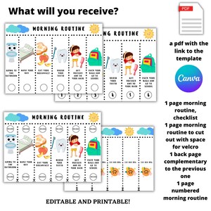 Boy Toddler Routine, Morning Routine Chart, Visual Schedule, Checklist ...