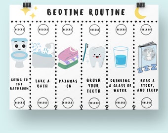 Girl Toddler Routine, Morning Routine Chart, Visual Schedule, Checklist ...