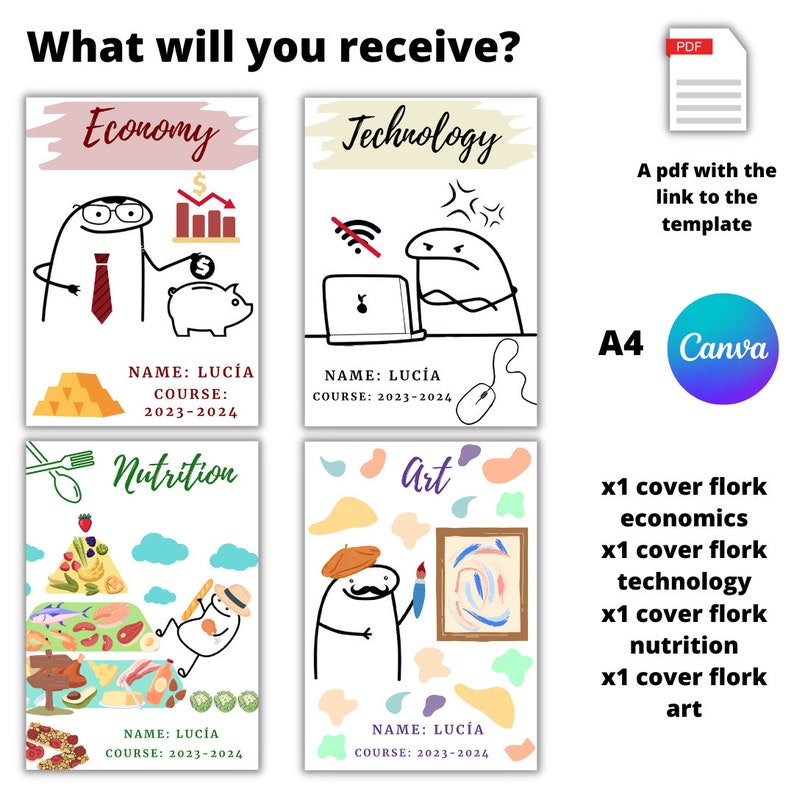 Flork Themed Notebook Covers, Flork Covers, Original School Notebook ...