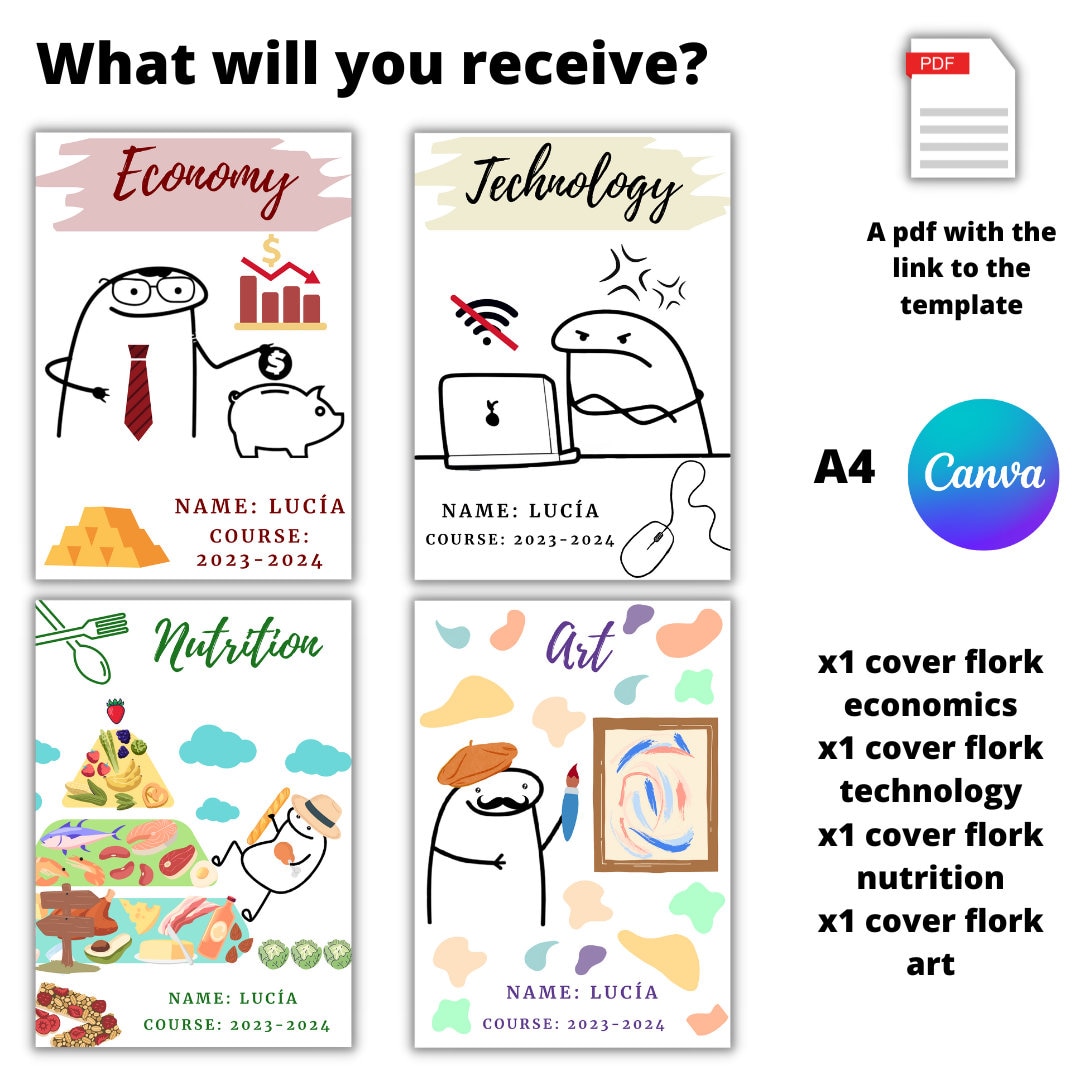 Flork Themed Notebook Covers, Flork Covers, Original School Notebook ...