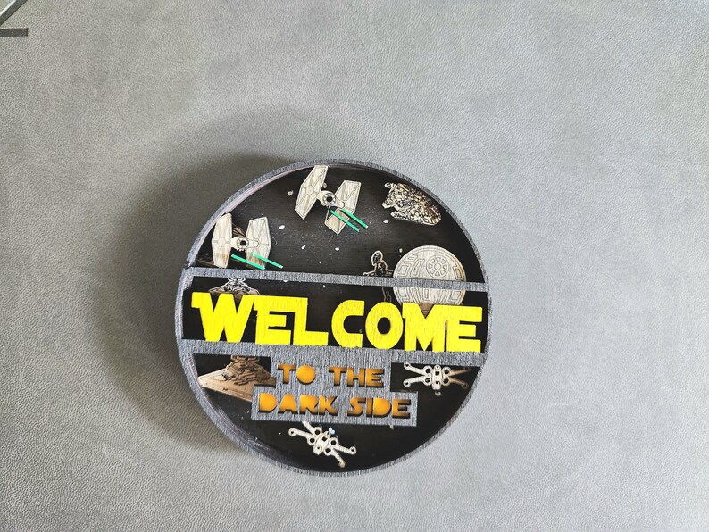 Premium Galactic Star Wars Welcome Sign Hand Crafted Custom Made Sign ...