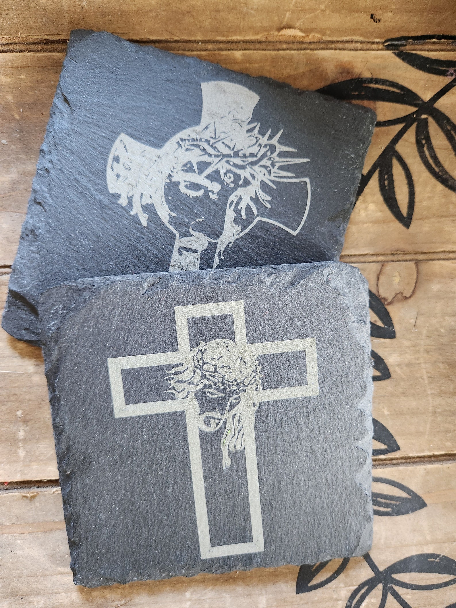 Custom Made Premium Christian Slate Coasters 4 Inch X 4 Inch Set of 8 ...