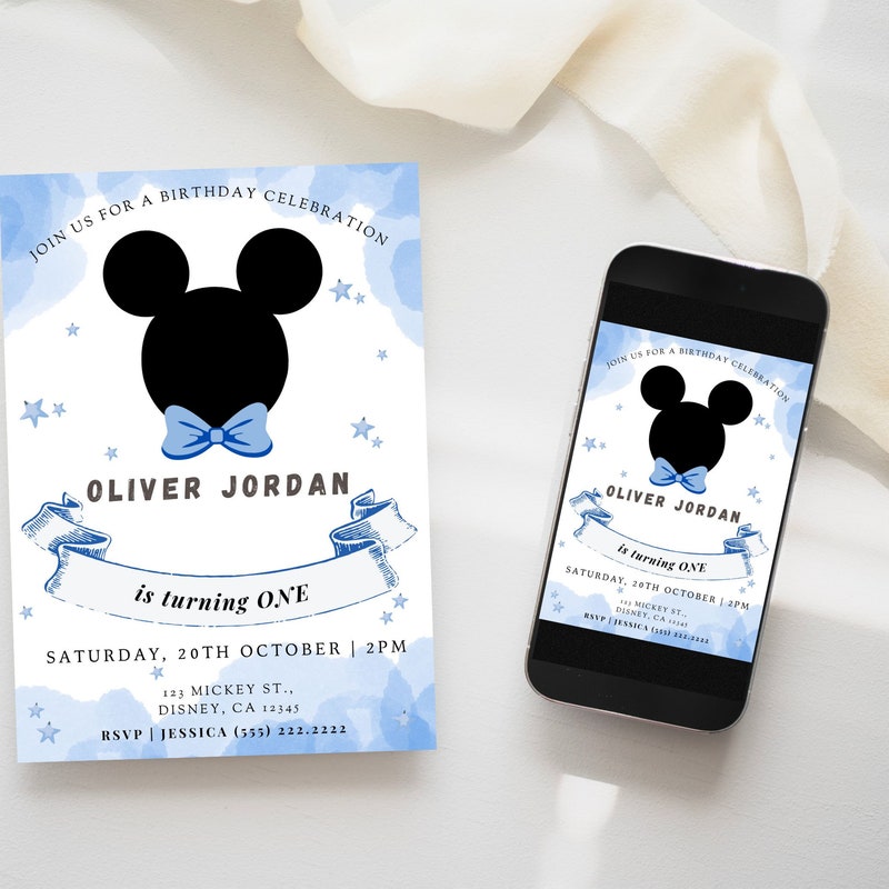 Baby Blue Mickey - Etsy
