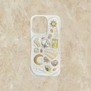 Celestial Shell Stone Mosaic Decoden Phone Case - Etsy