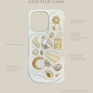 Celestial Shell Stone Mosaic Decoden Phone Case - Etsy