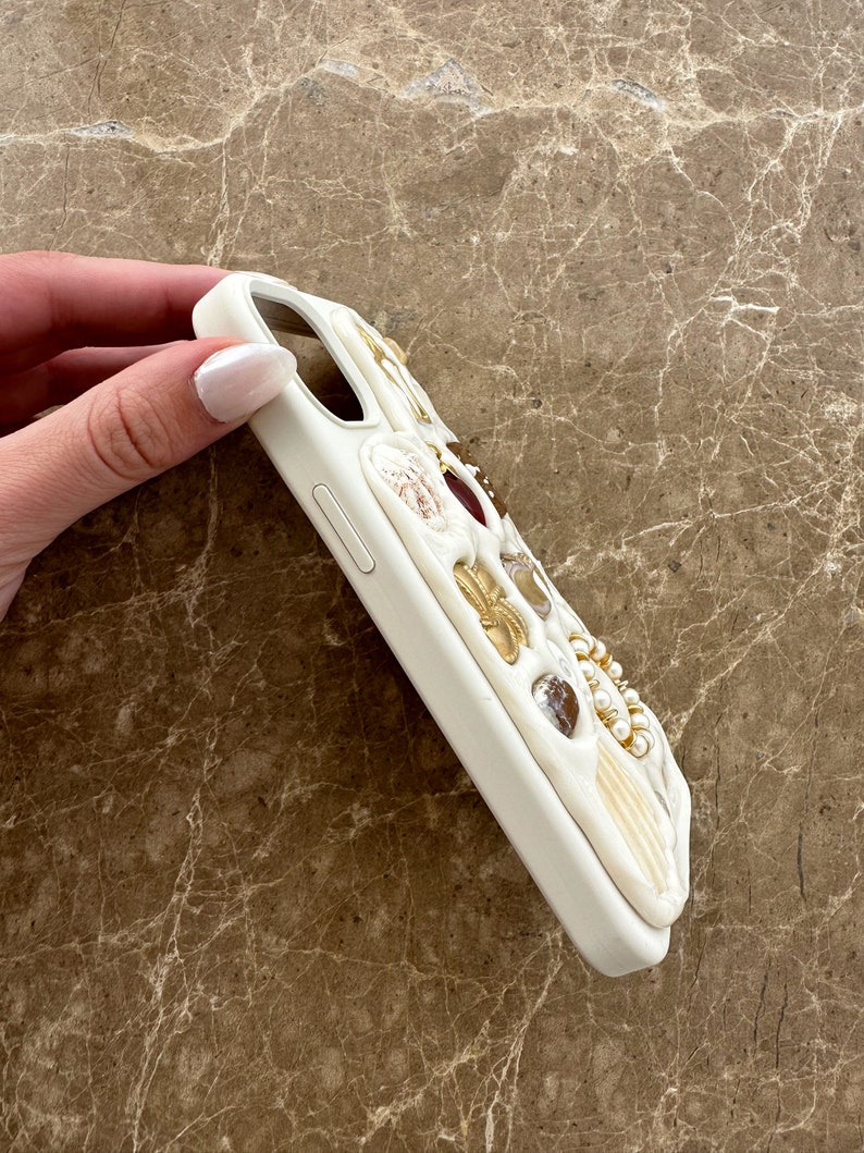 Shell Stone Mosaic Decoden Phone Case - Etsy