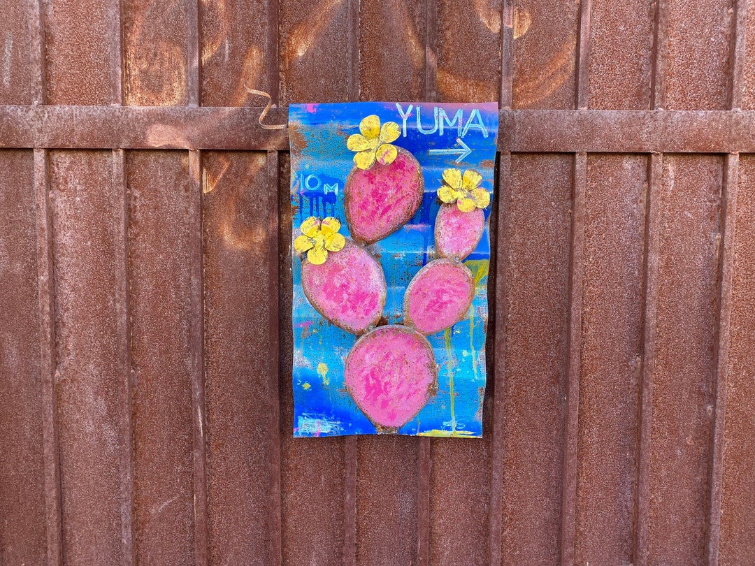 Yuma That Way, Wall Sculpture Desert Art, Rustic Art, Cactus,metal ...