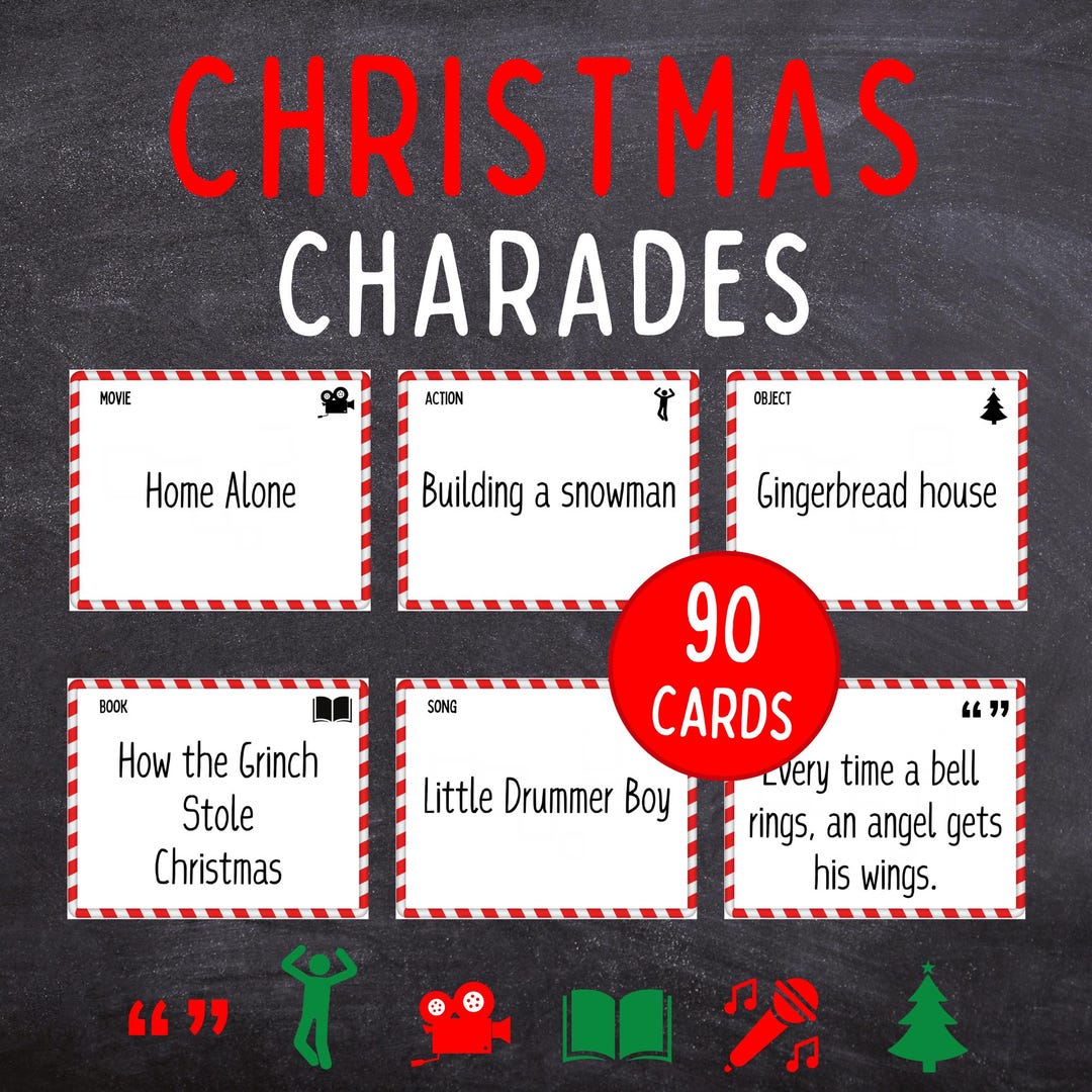 Christmas Charades | Printable Christmas Game | Christmas Game for Kids ...