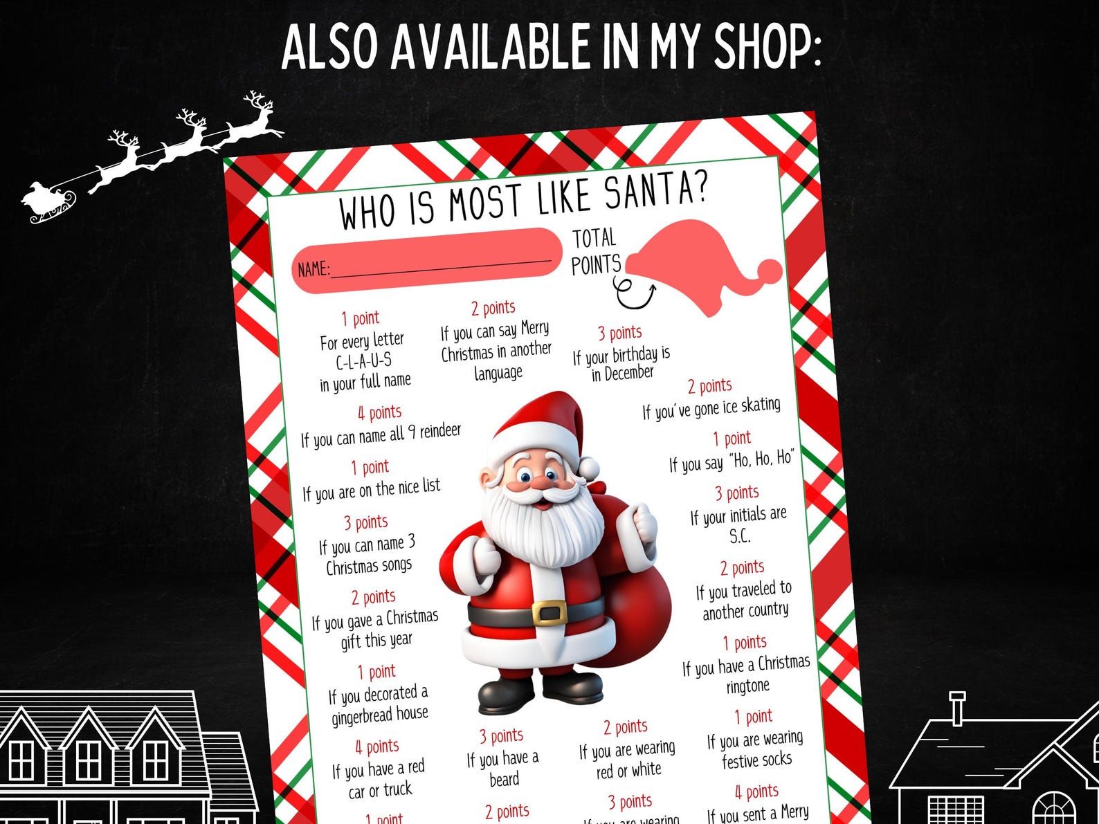 Christmas Wish List Printable, Christmas Gift Exchange, Secret Santa ...