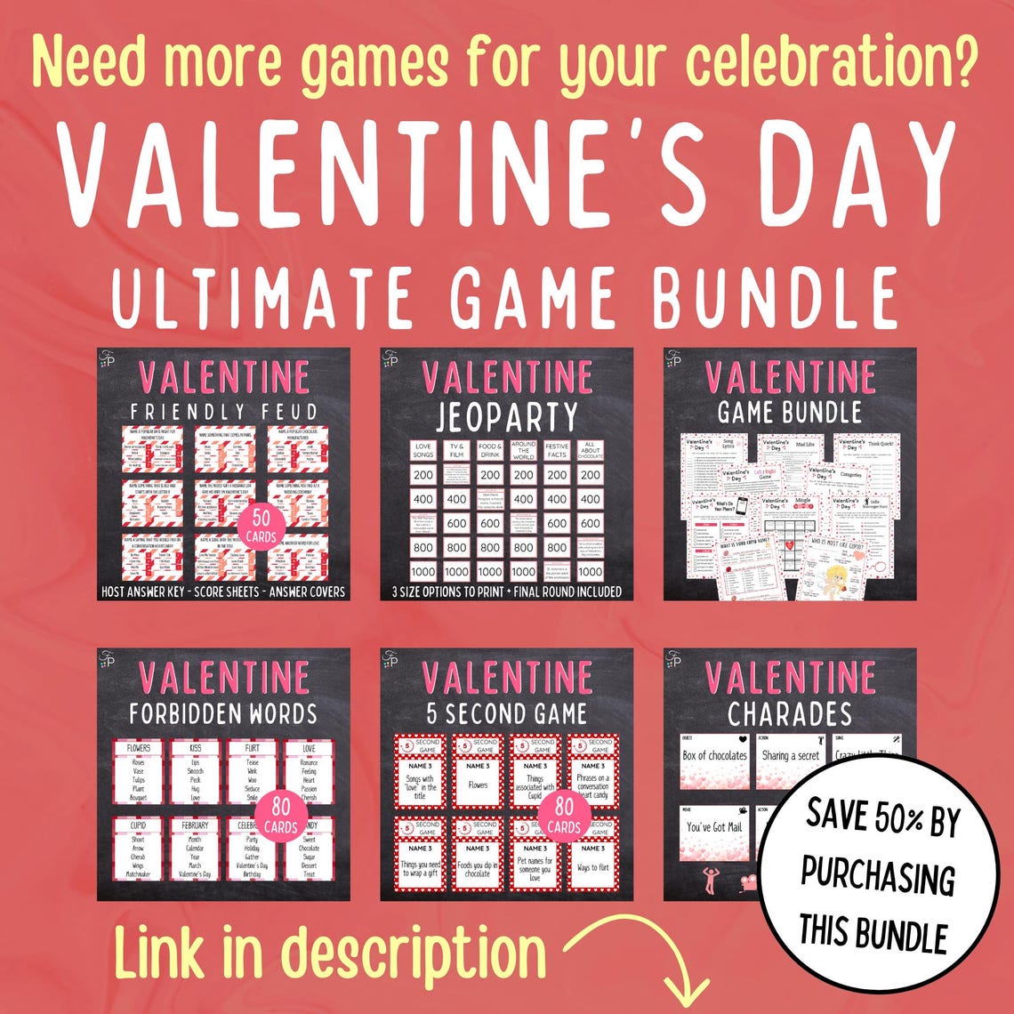 Valentine Think Quick Game | Printable Valentine Party Game for Groups ...