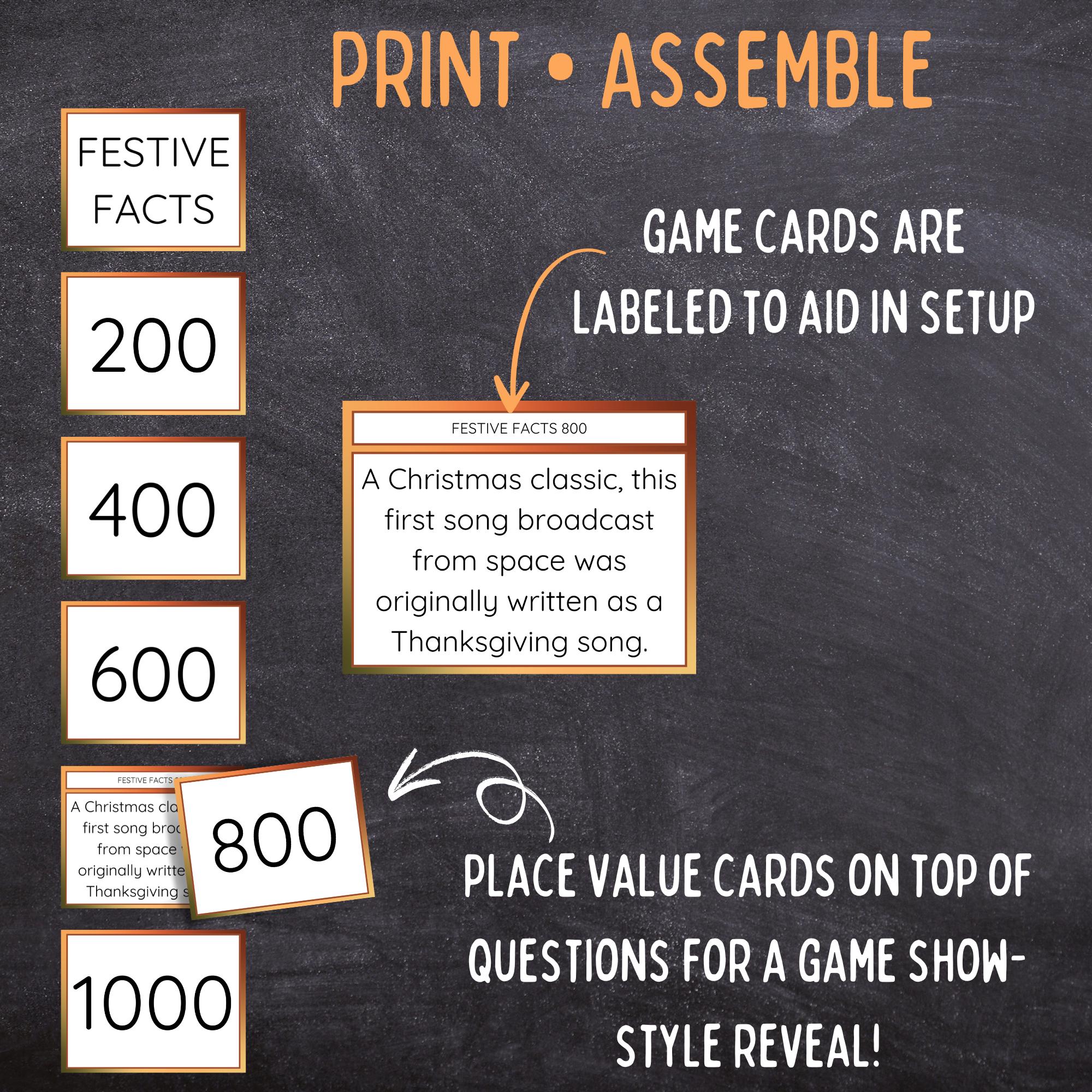 Thanksgiving Jeoparty Game | Printable Thanksgiving Trivia Game for ...