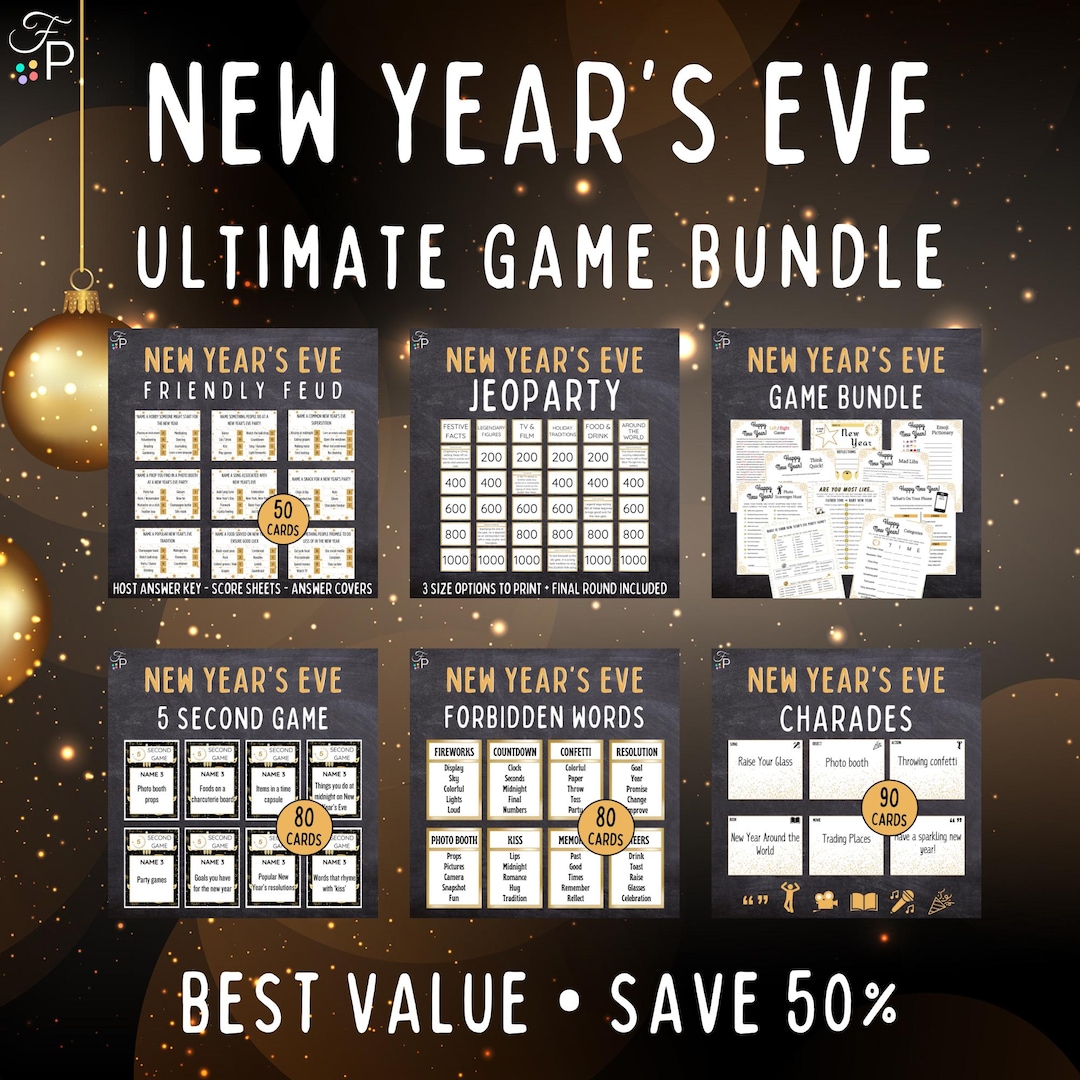 New Year's Eve Party Game Bundle | Printable New Year Games ...