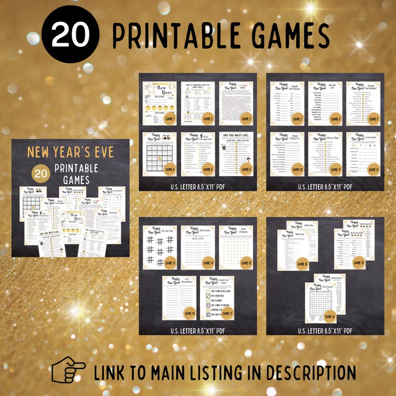 New Year's Eve Ultimate Game Bundle | Printable Party Games ...