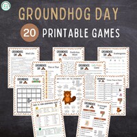 Groundhog Day Roll and Race Game, Printable Groundhog Day Activity - Etsy