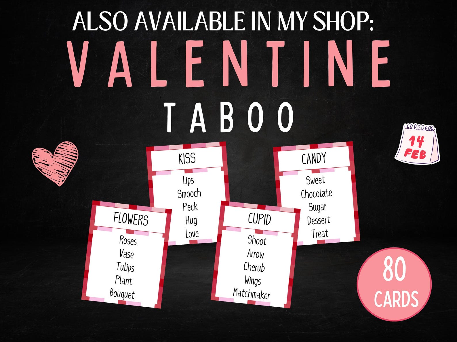 Valentine's Day 5 Second Game, Printable Valentine's Day Game ...