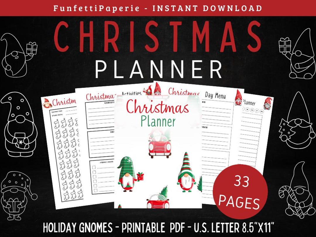 Christmas Planner Printable, Christmas Day Planner, Christmas to Do ...