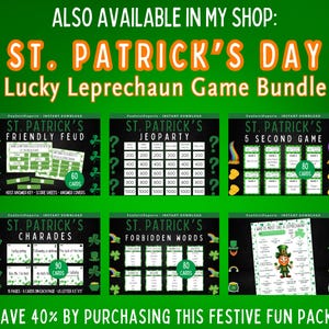Who is Most Like a Leprechaun: Printable St Patricks Day Game (PDF ...