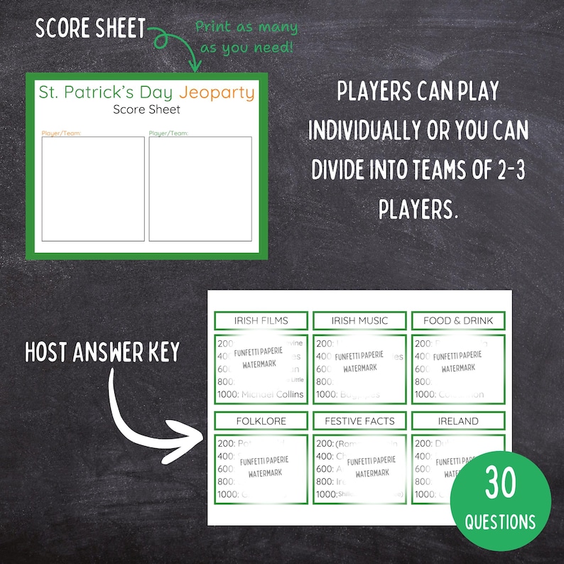 St. Patrick’s Day Jeoparty | Fun Printable St. Patrick's Day Trivia ...