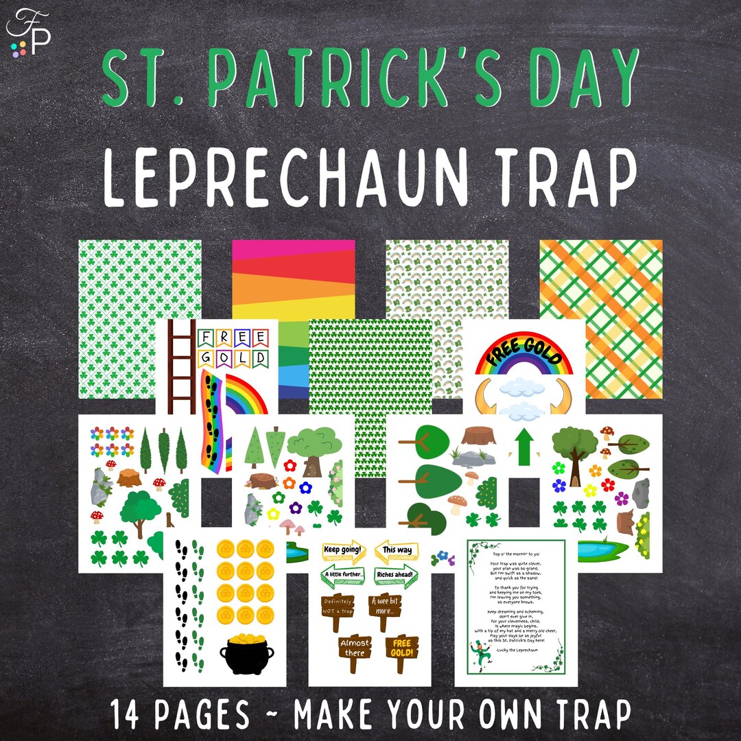 Leprechaun Trap Printable Kit | St Patrick's Day Activity for Kids ...