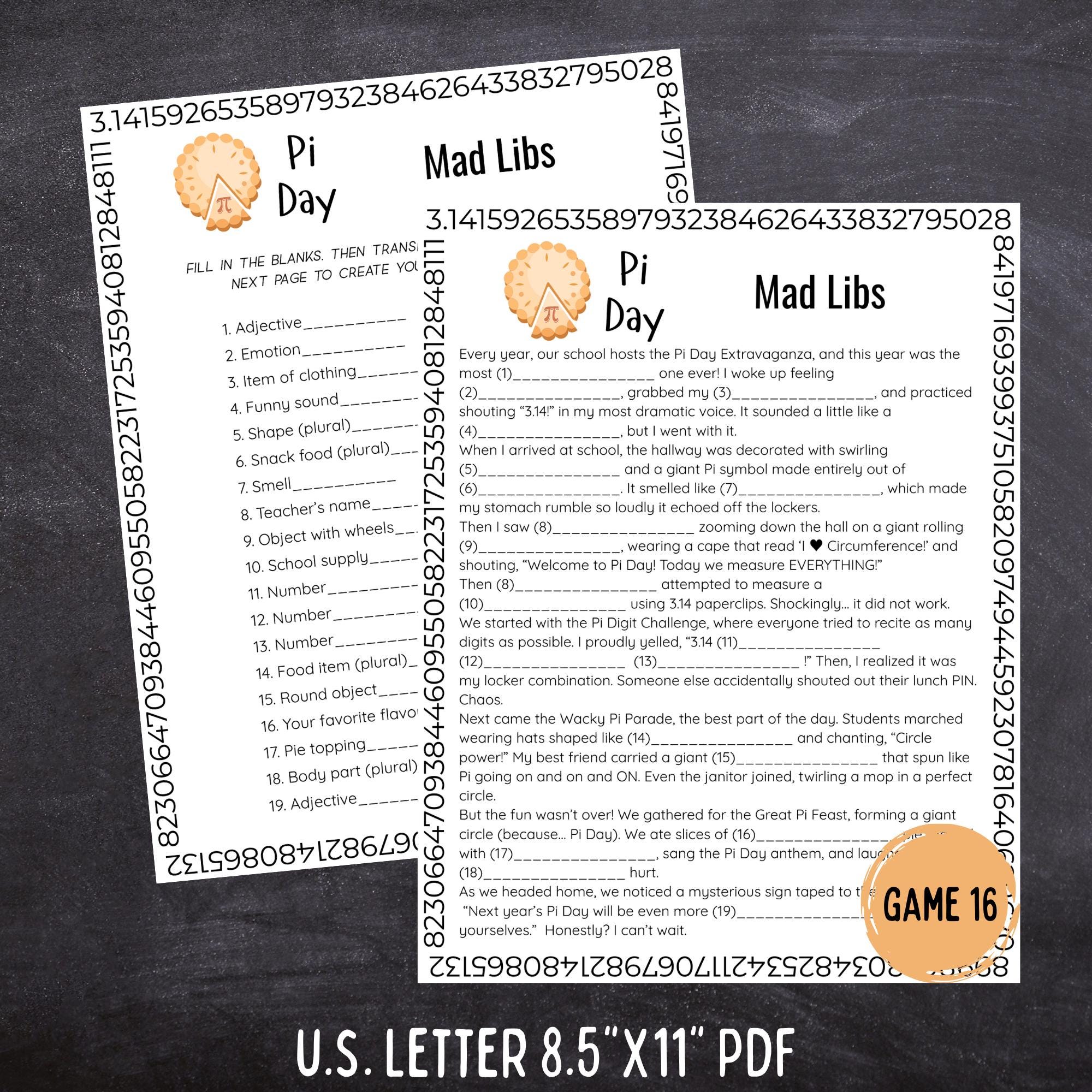 Pi Day Game Bundle | 20 Printable Pi Day Party Games for Kids, Adults ...