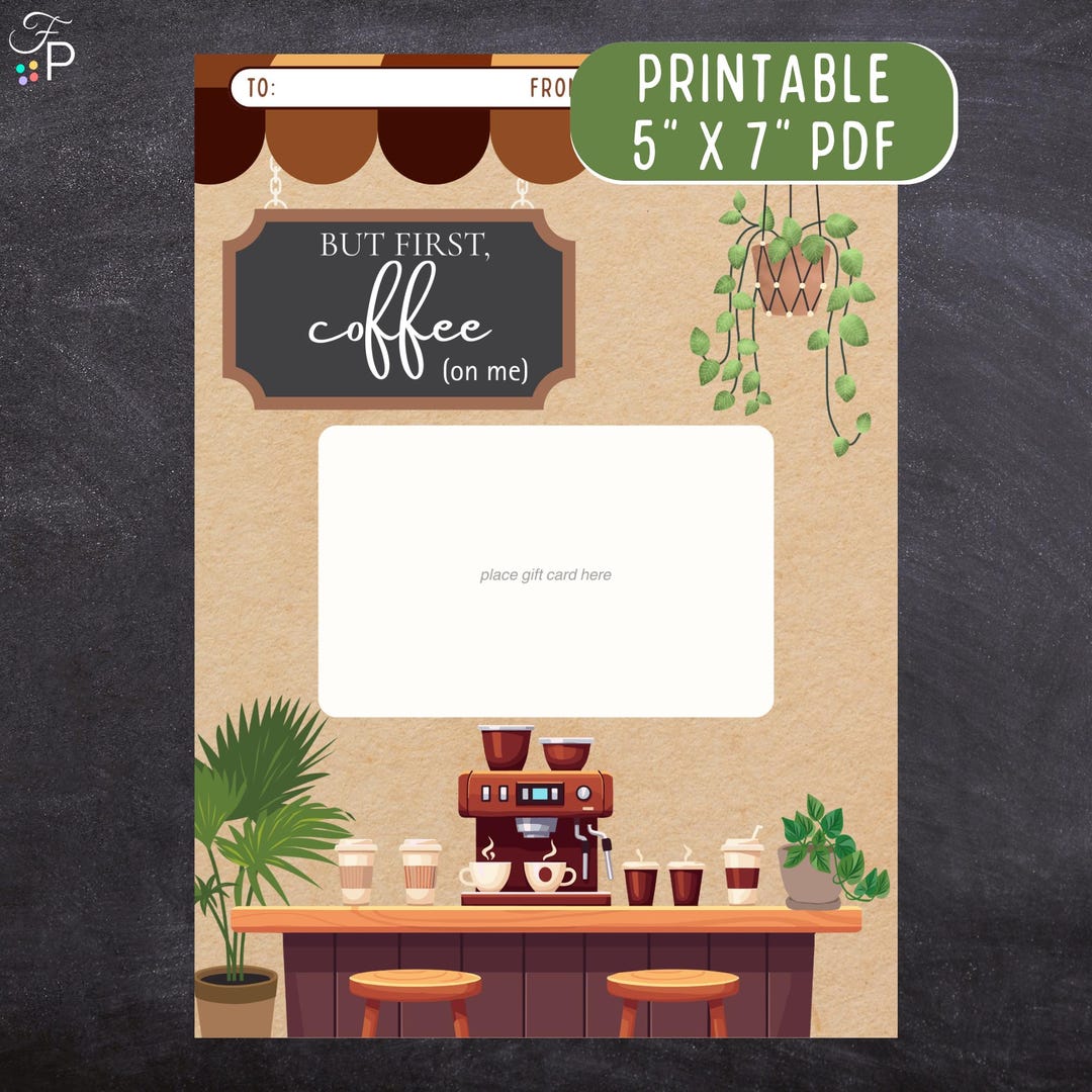 Coffee Gift Card Holder Printable - Easy Teacher Appreciation Gift ...