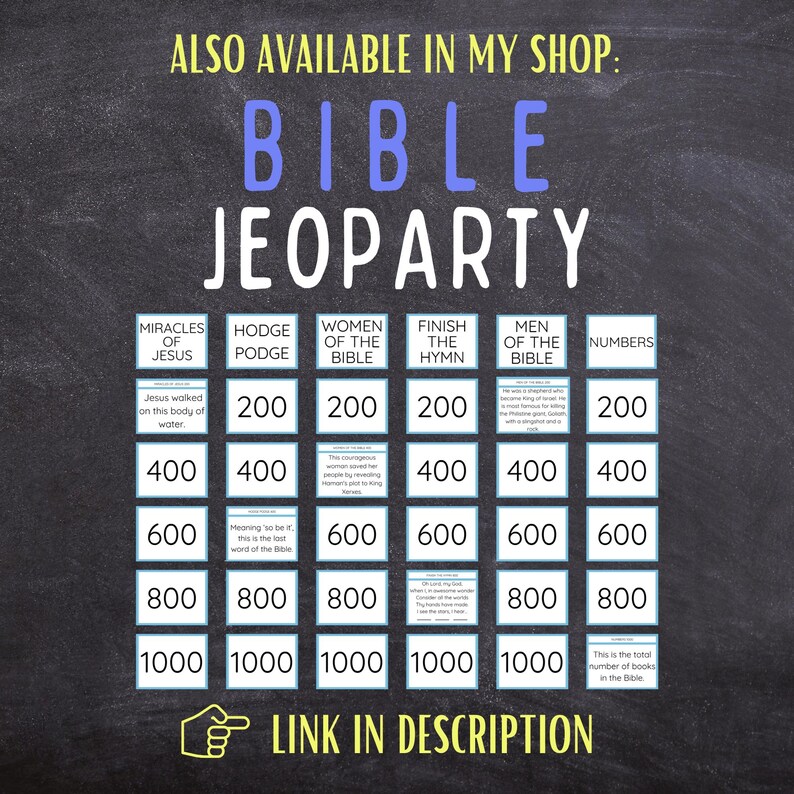 Bible Categories Word Game | Printable Bible Activity for Kids, Adults ...