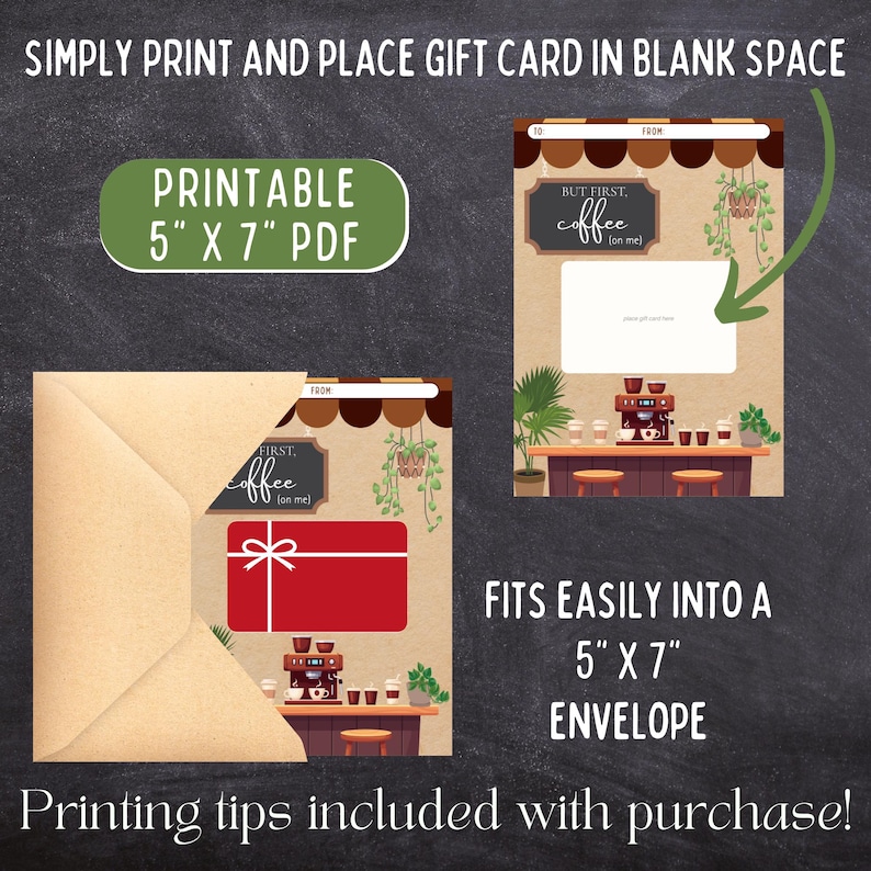 Coffee Gift Card Holder Printable - Easy Teacher Appreciation Gift ...